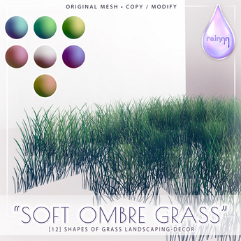 Second Life Marketplace - rainnn - Soft Ombre Grass [Fall]